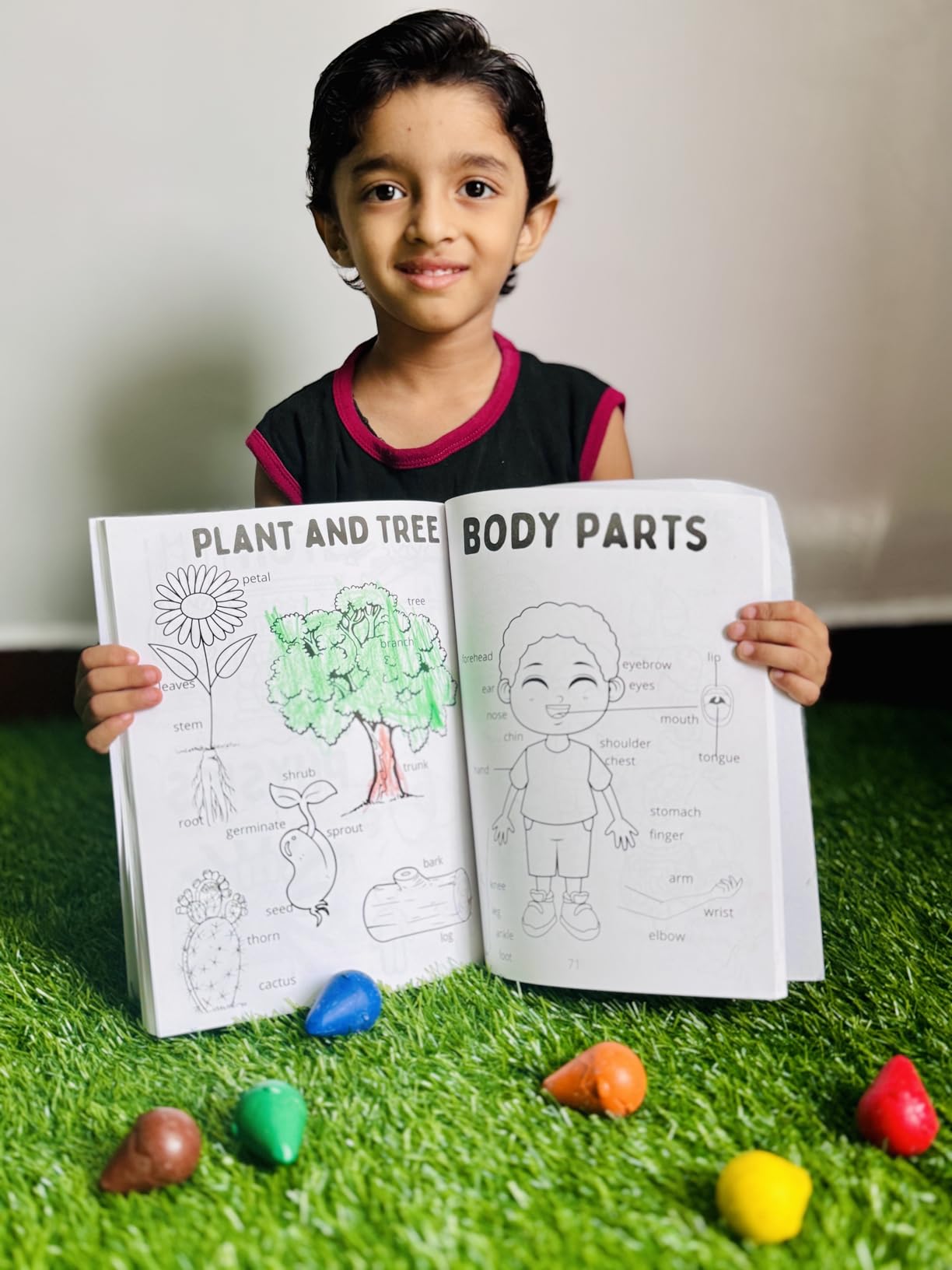 Buy 1000 Words Colouring Book - Early Learning Picture Book with 1000 ...