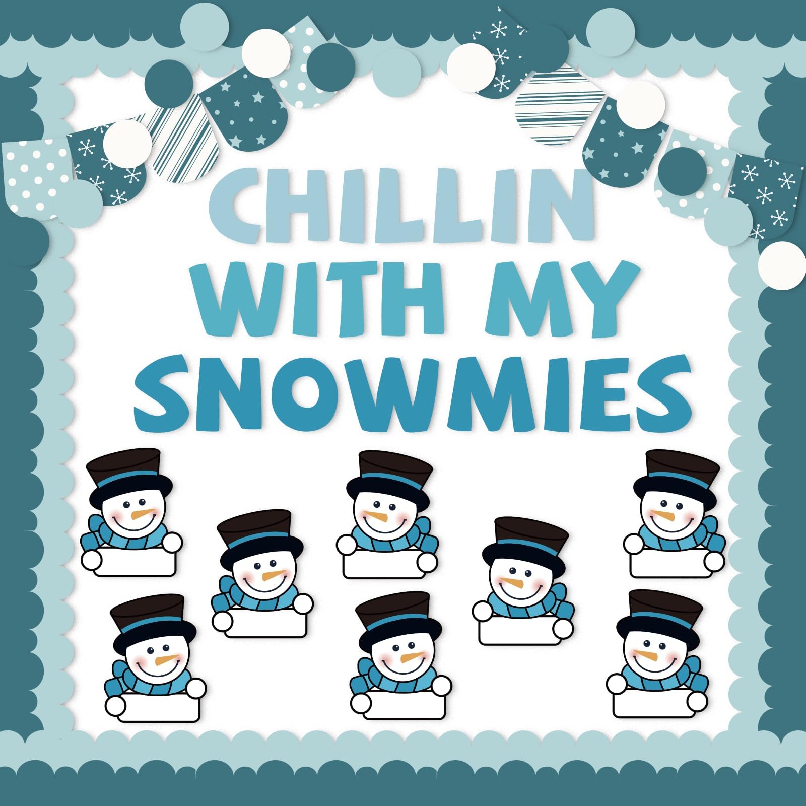 Amazon.com: HAKOTOM 74pcs Winter Bulletin Board Classroom Decor LET IT ...