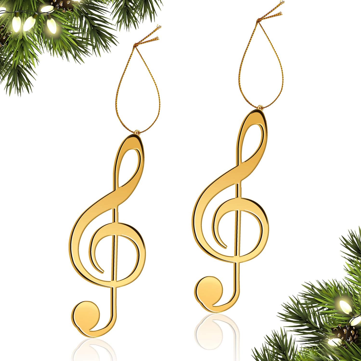 Amazon.com: Broadway Gifts Gold Treble Clef Music Note Christmas ...