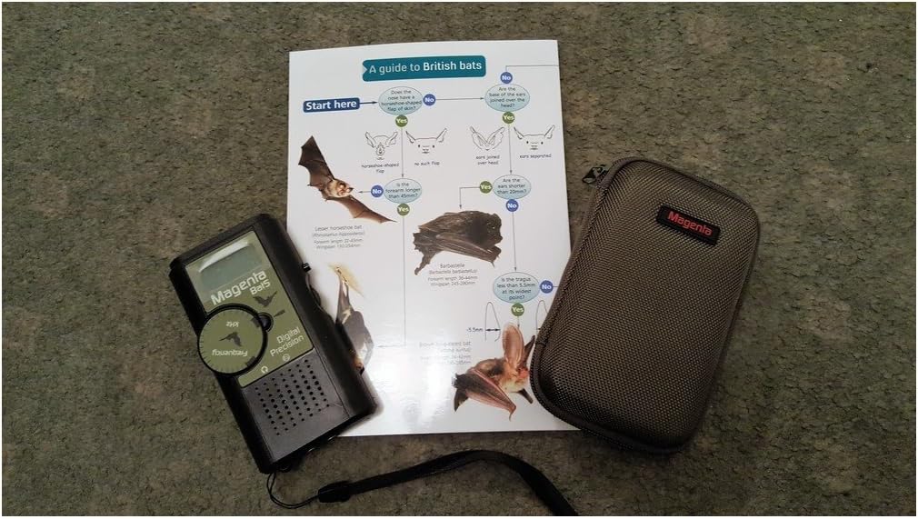 Bat Detector Kit including Bat 5 Bat Detector + Soft Zip Case + Field ...