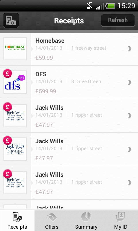 eReceipts - App on the Amazon Appstore