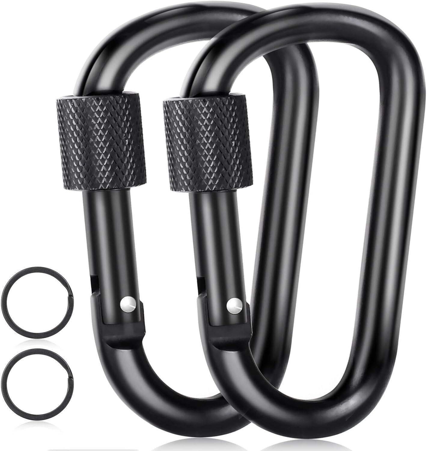 Amazon.com: Carabiner Clip, 3" Locking Carabiners, D Ring Shape ...