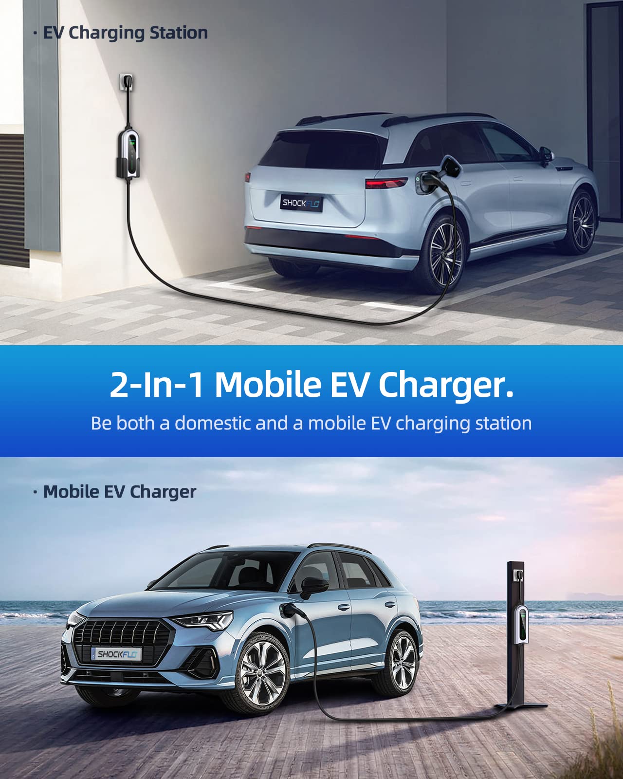 Snapklik.com : ShockFlo G1 Level 2 EV Charger (40Amp, 240V, NEMA 14-50P ...