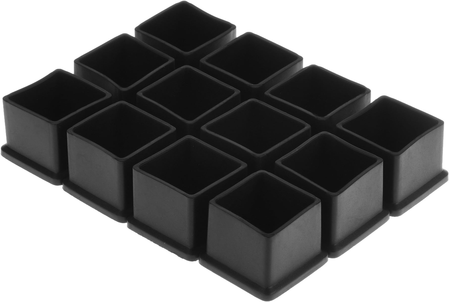 HARSKIYER 16pcs Black Chair Leg Caps, 3/4" x 3/4" Rubber Square Feet ...