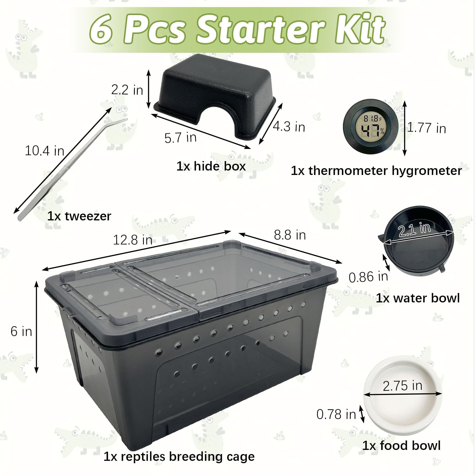 Snapklik.com : Apatal Reptile Feeding Box Kit 6 Pcs Snake Breeding ...