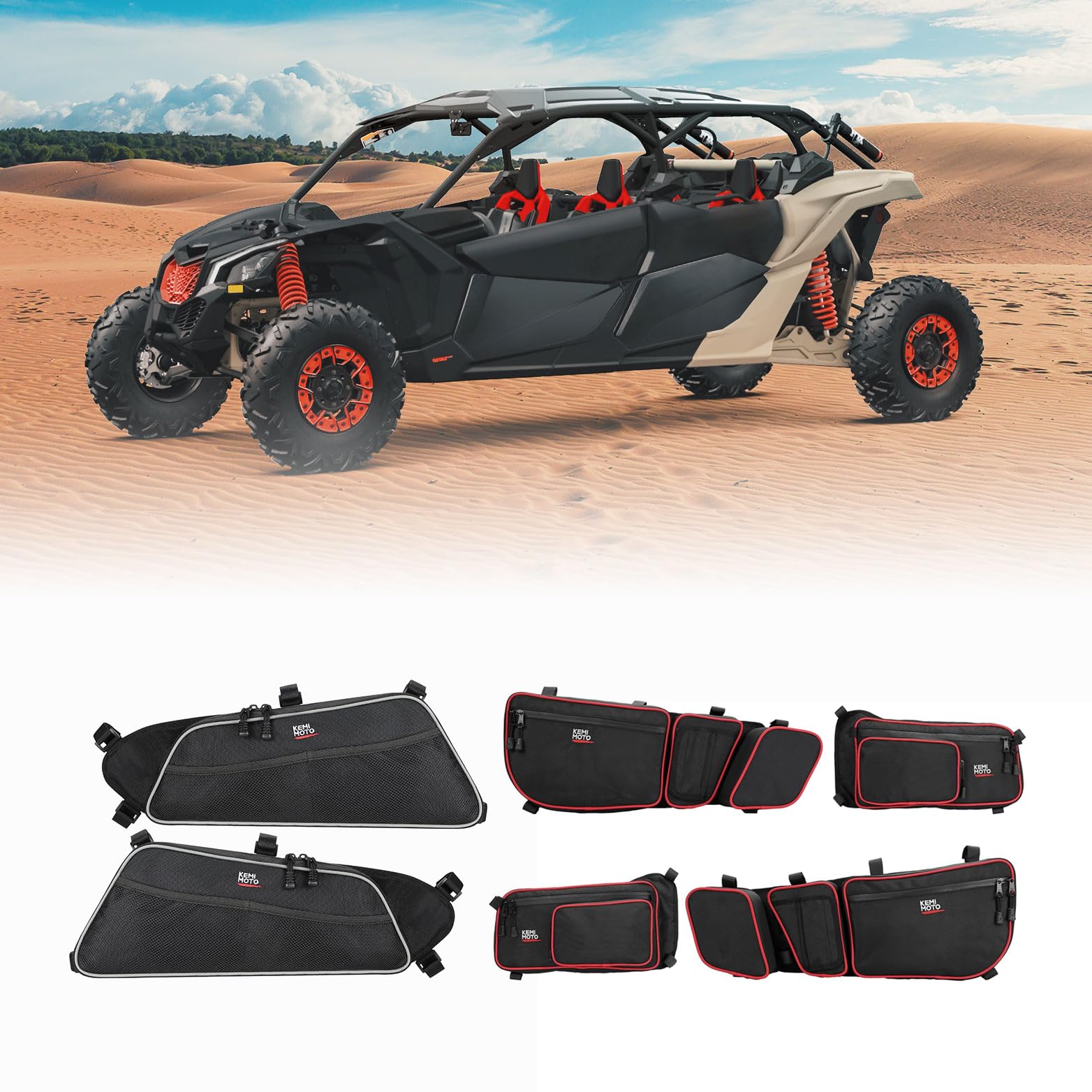 Amazon.com: KEMIMOTO X3 MAX Door Bags (Upper and Lower) 6PCS ...