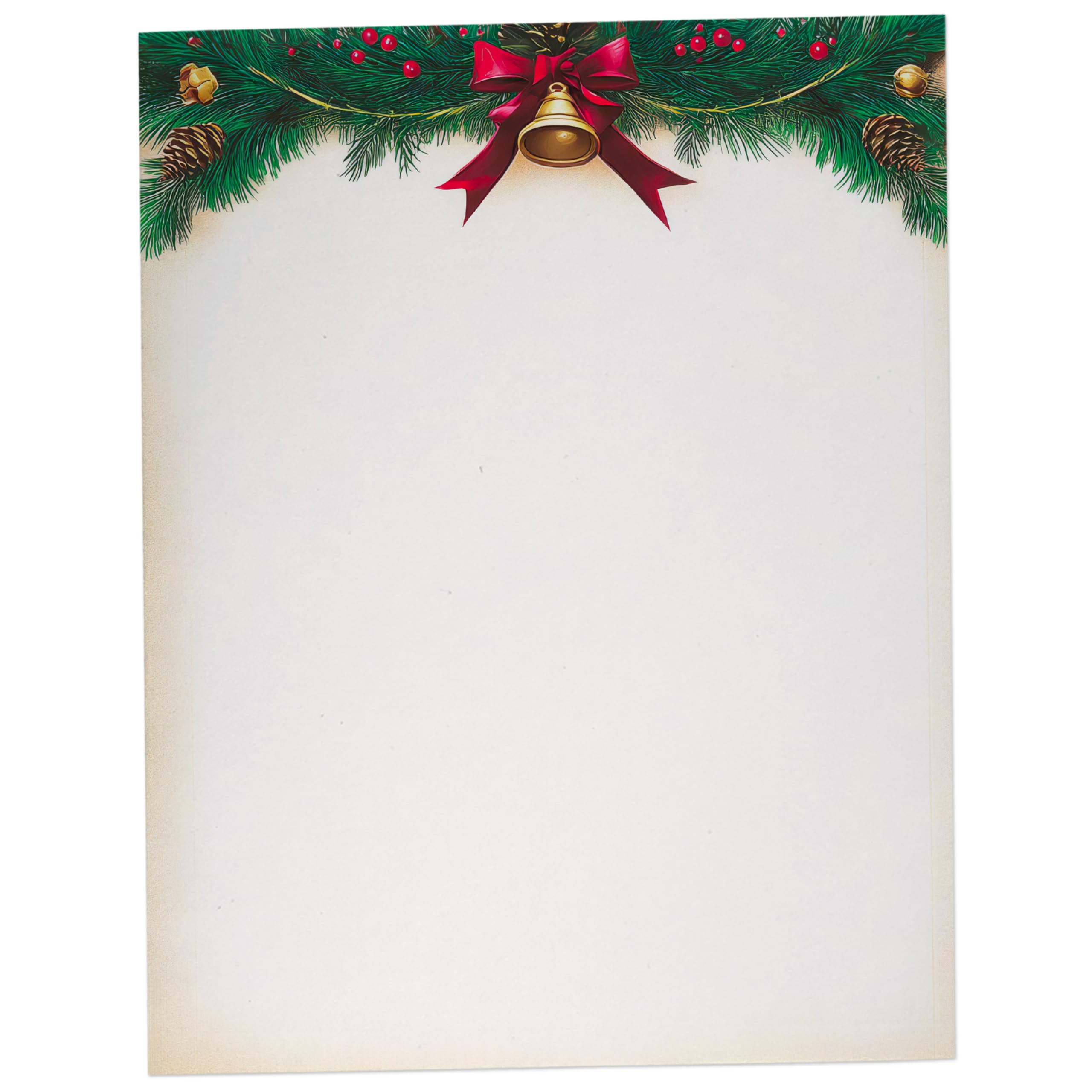 Amazon.com : Antique Bell Christmas Stationary Paper 8.5 x 11-60 Sheets ...