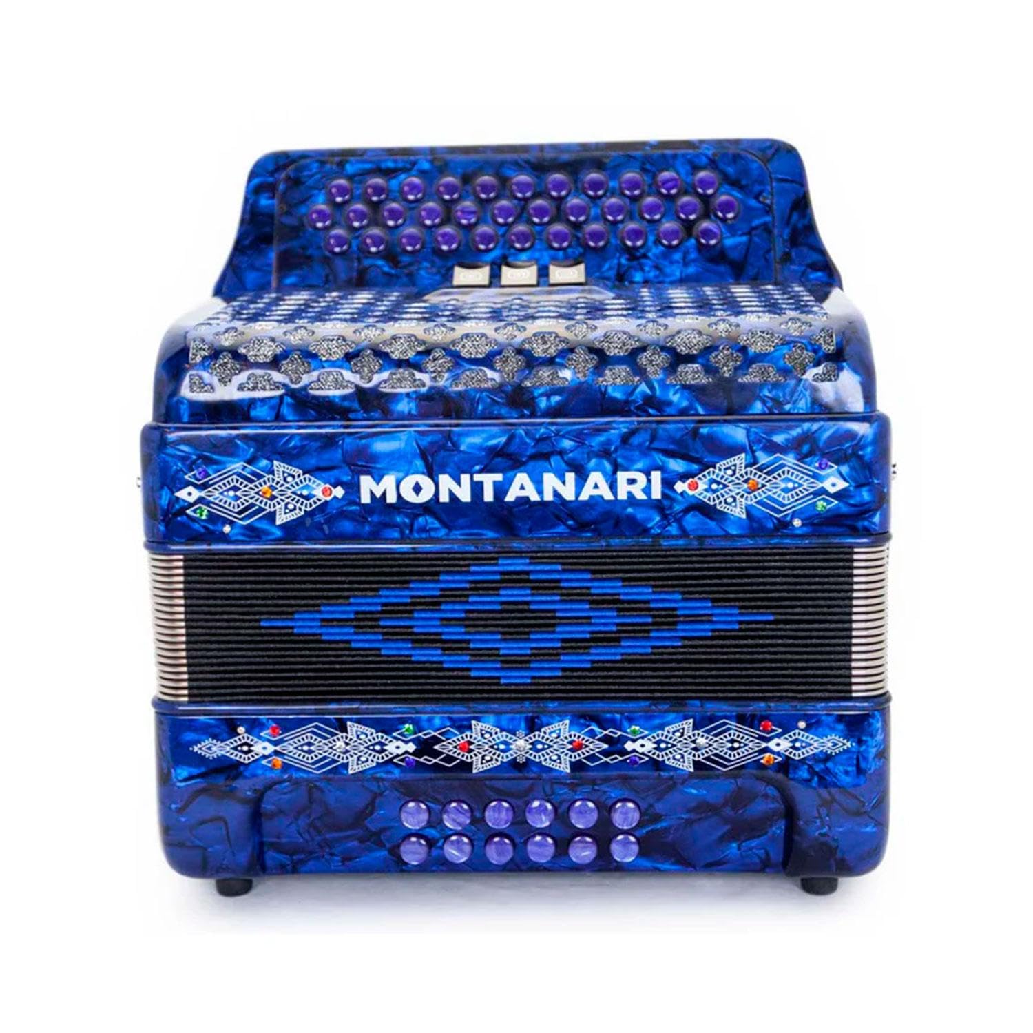 MONTANARI Acordeón en Clave de SOL de 34 Botones MONT 3SW CM-BL GCF ...