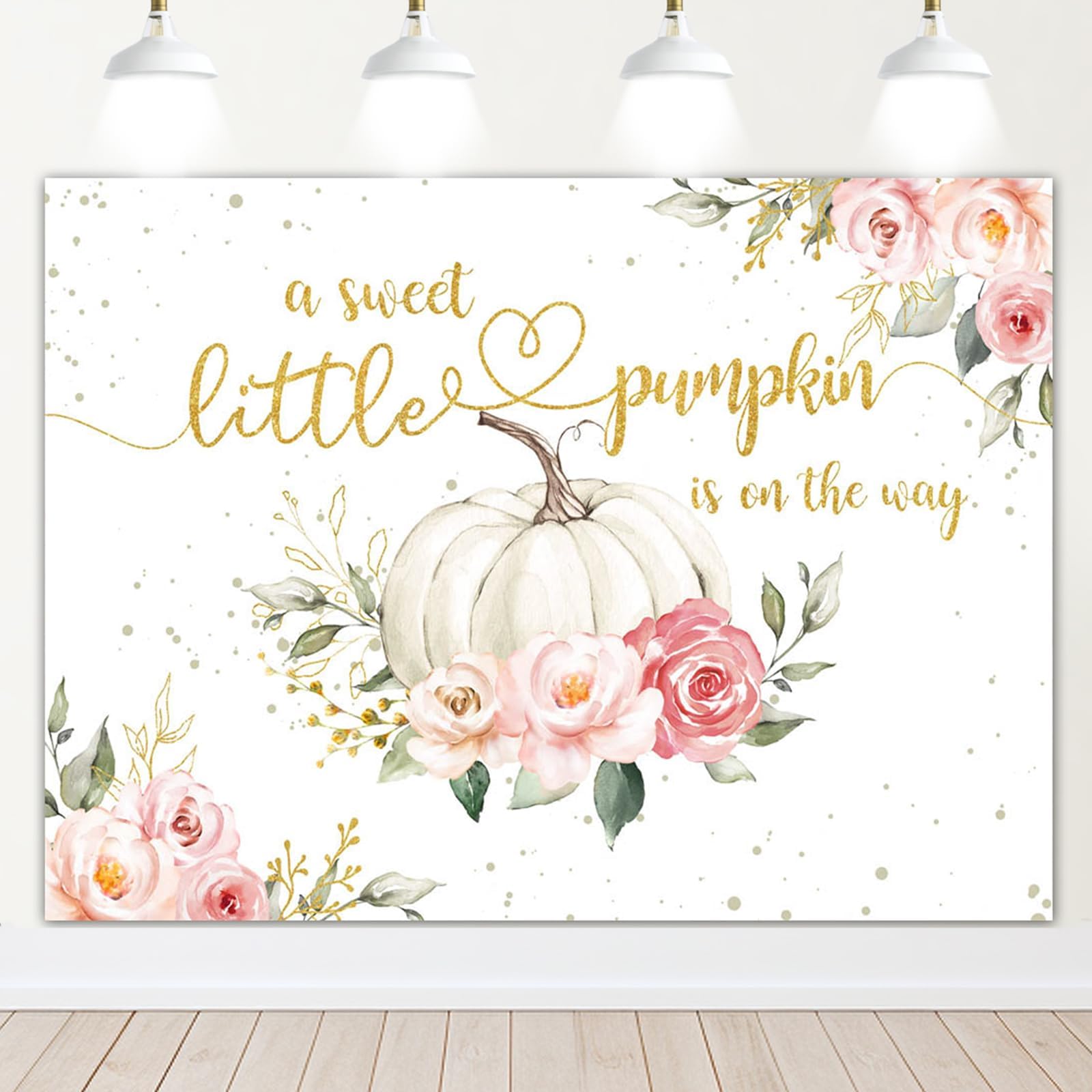 Amazon.com : Mocsicka Boho Pumpkin Baby Shower Backdrop for Girl 7x5ft ...