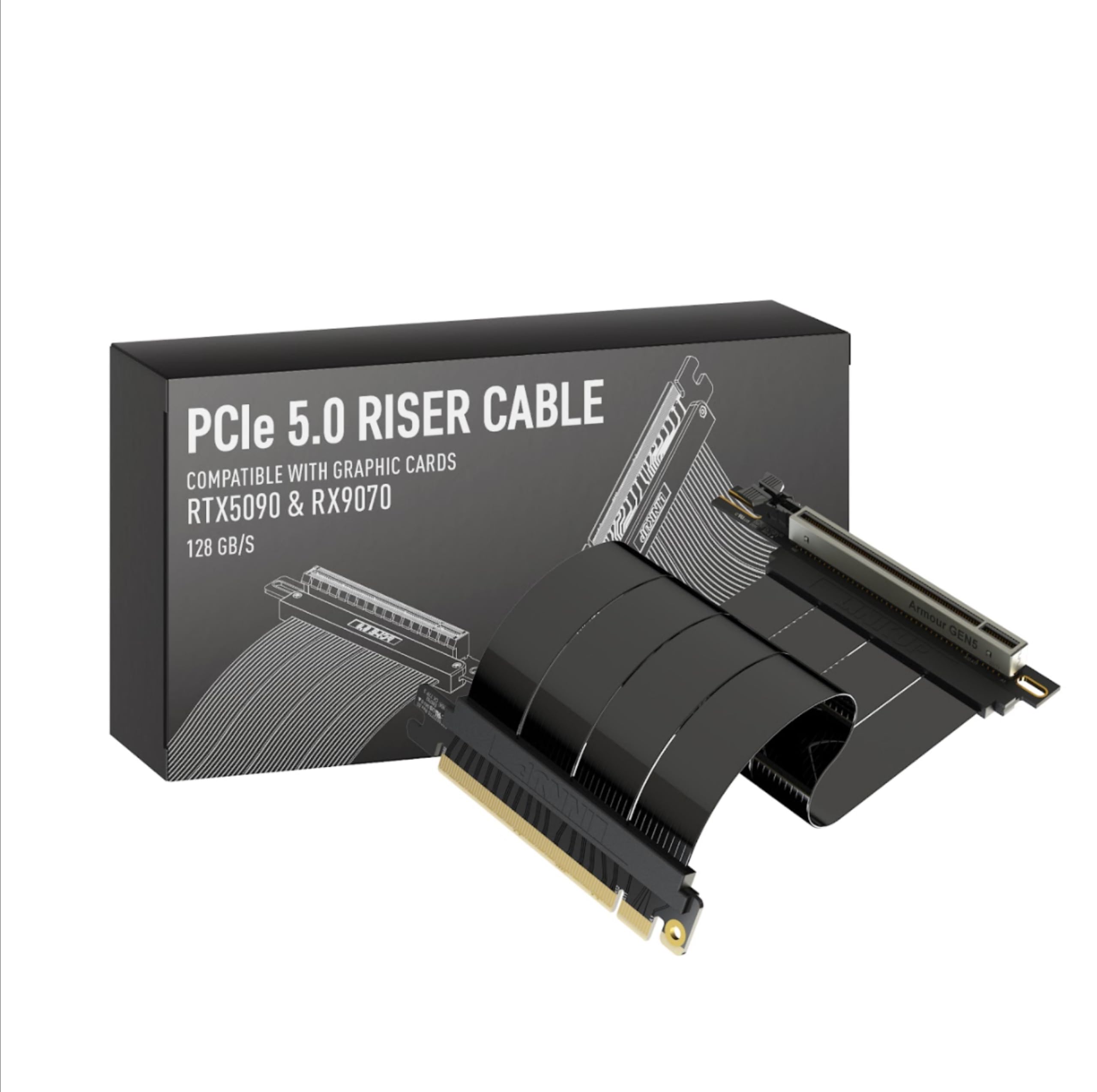 Snapklik.com : LINKUP PCIE 5.0 Riser Cable For Vertical GPU Mount Right ...
