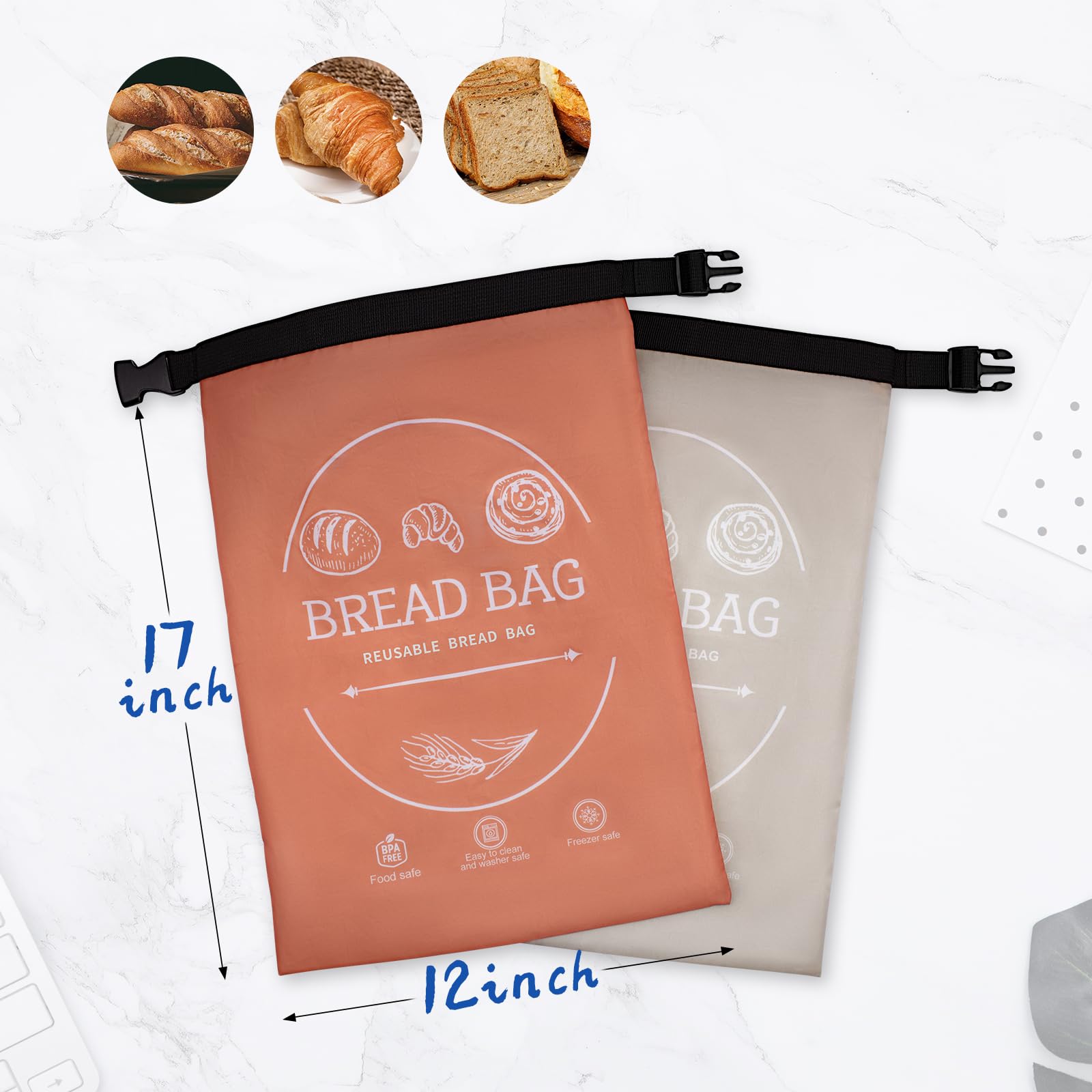 Reusable Pouches Bread Bags Reusable Clear Plastic Bread Bags For ...