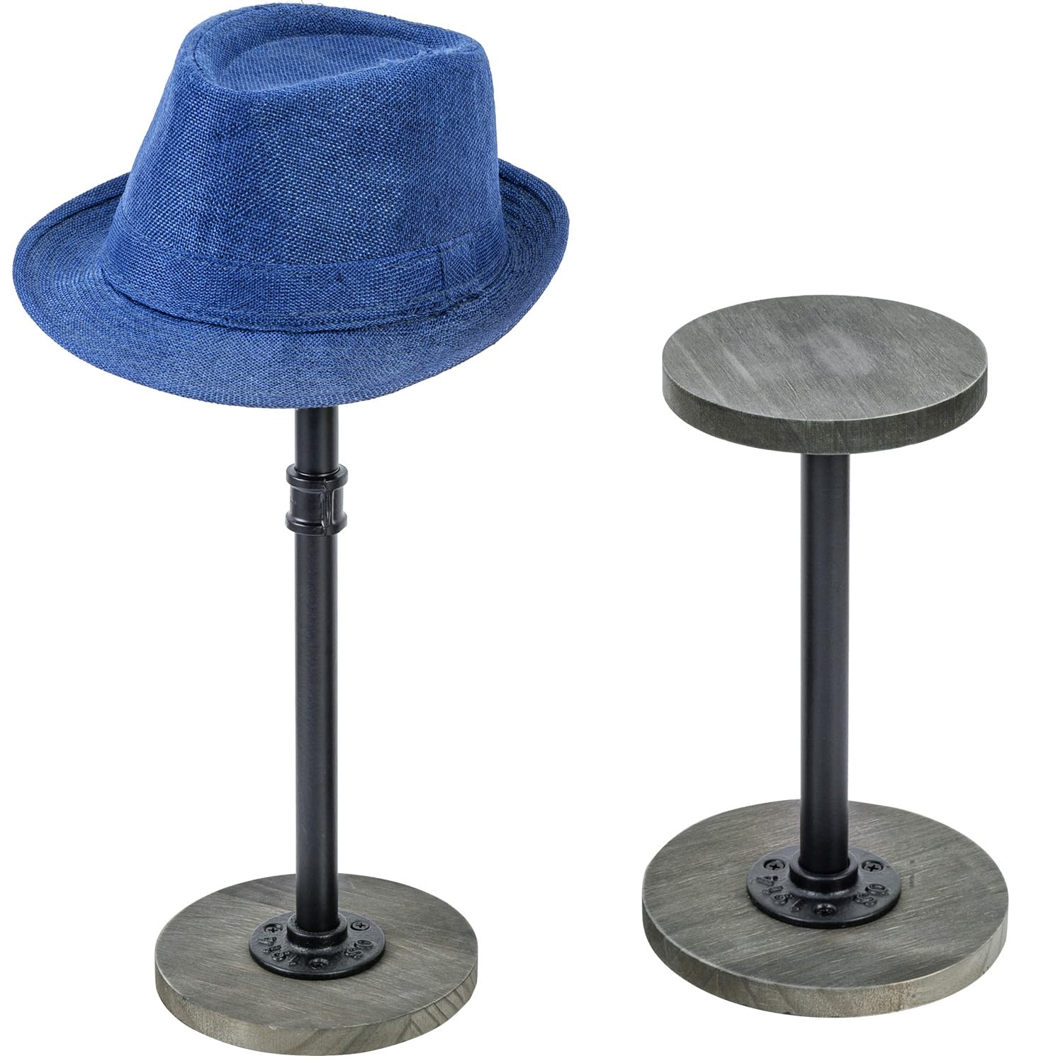 Amazon.com: MyGift Adjustable Height Tabletop Hat Stand Cap and Wig ...