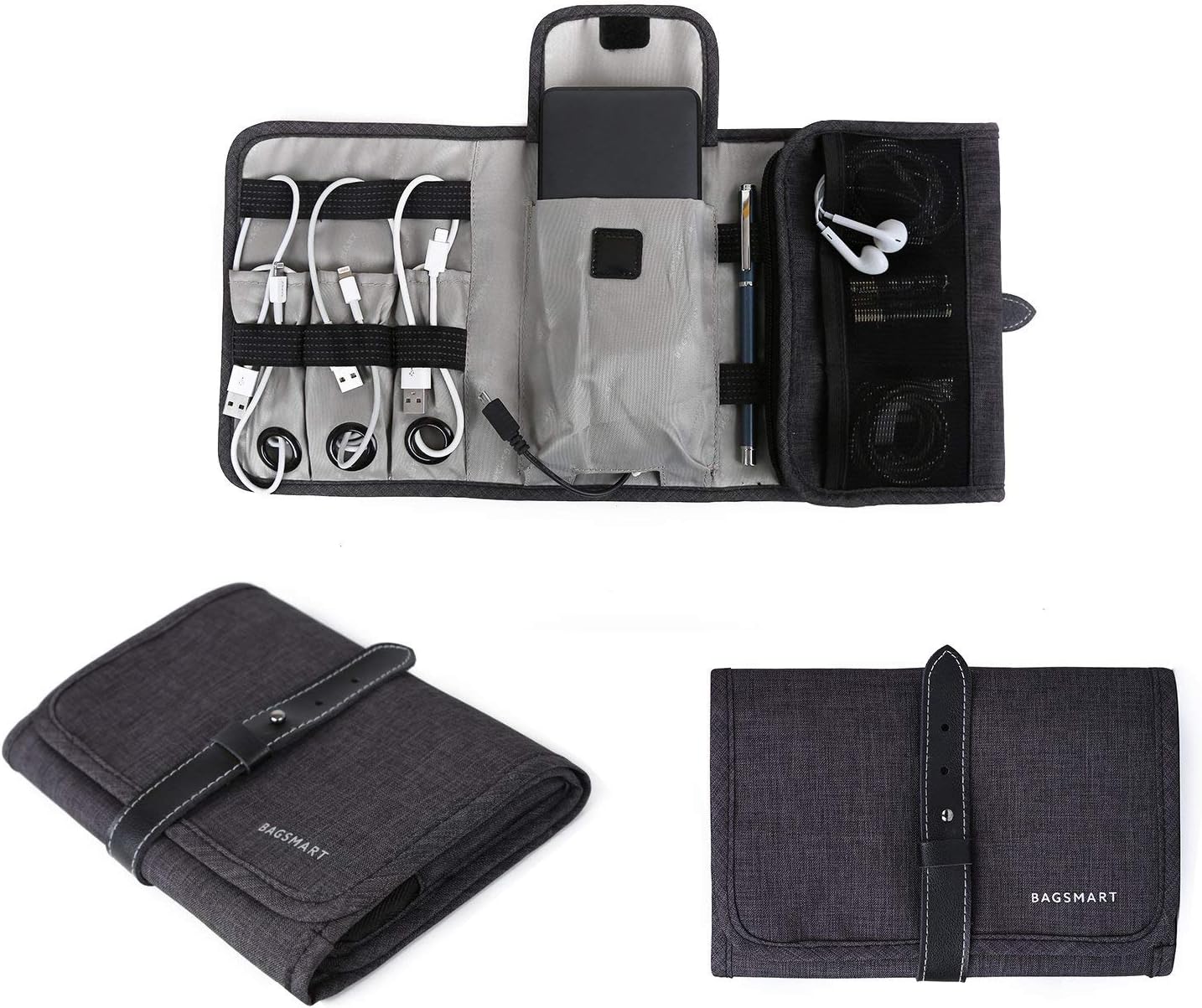 Amazon.com: BAGSMART Compact Travel Cable Organizer Portable ...