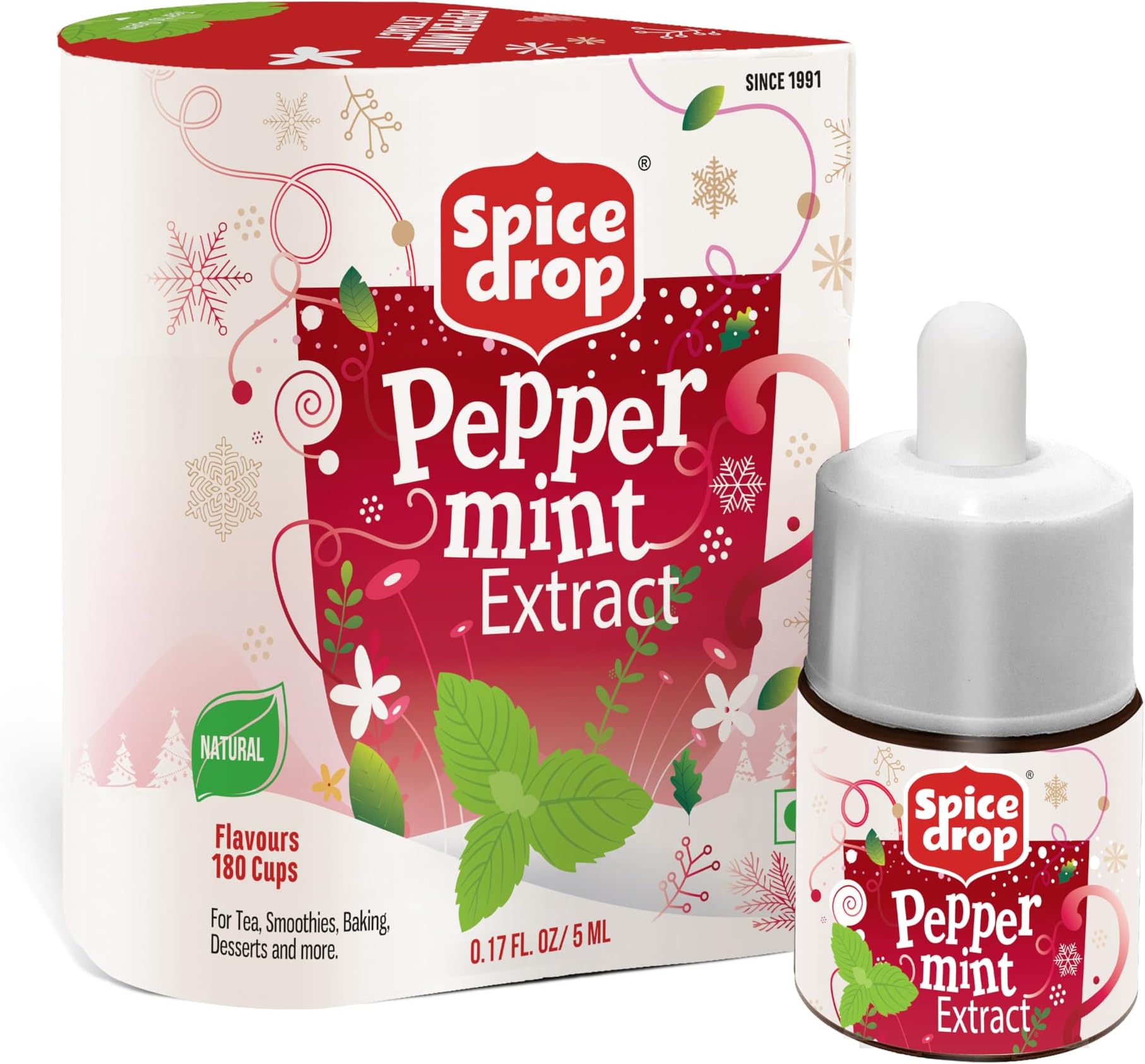 Amazon.com : Spice Drop Peppermint Extract - Up to 180 Drops Per Bottle ...