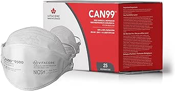 Vitacore CAN99 9500 Respirator Mask 25 Pack – NIOSH Approved | >95% ...