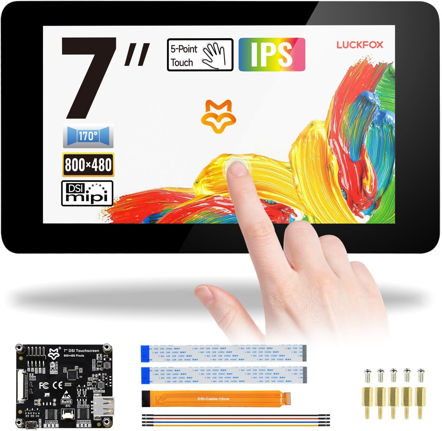 Jun-Saxifragelec Für Raspberry Pi 4 Touchscreen mit Tasche, 3,5 Zoll ...