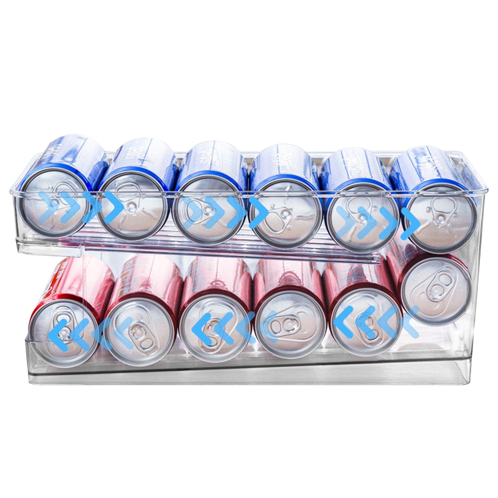 Beverage Can Dispenser Refrigerator 2 Tier Pop Can Soda Can ...