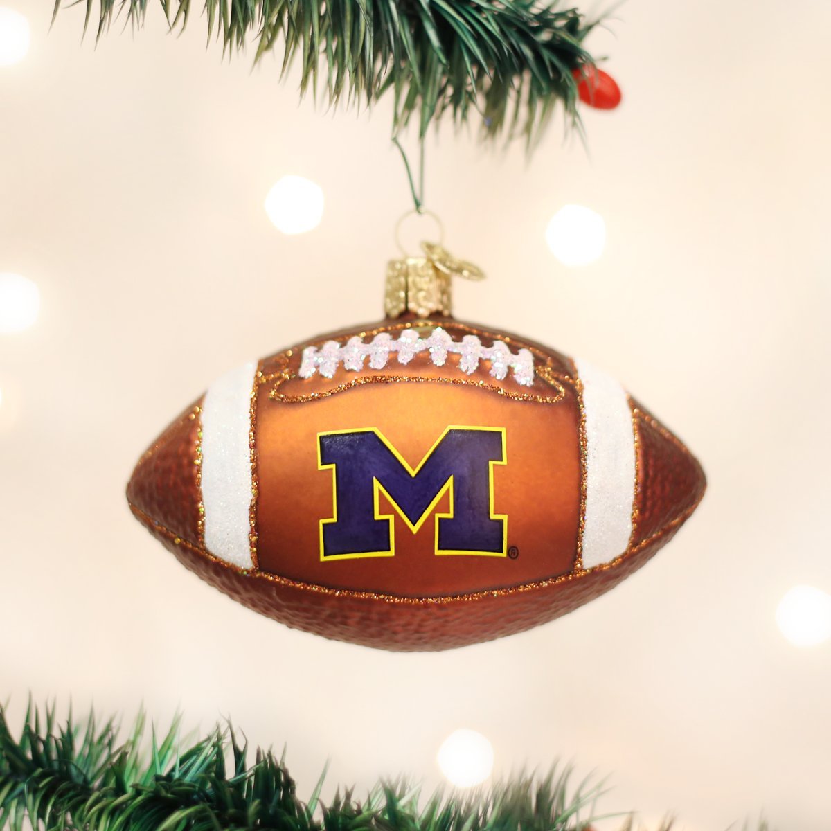Snapklik.com : Old World Christmas Michigan Wolverines Football Glass ...
