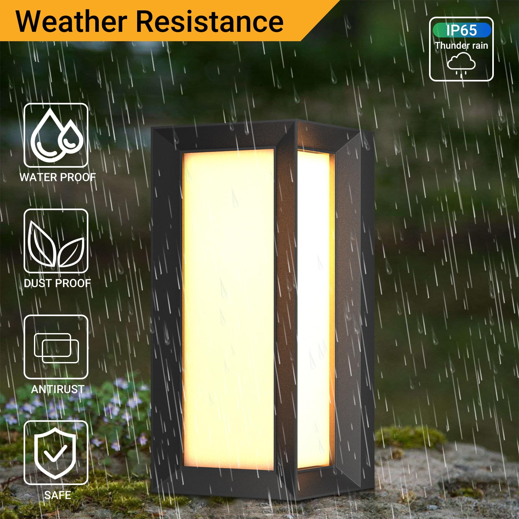 Snapklik.com : Tipace Modern Outdoor Porch Light - Black Exterior ...