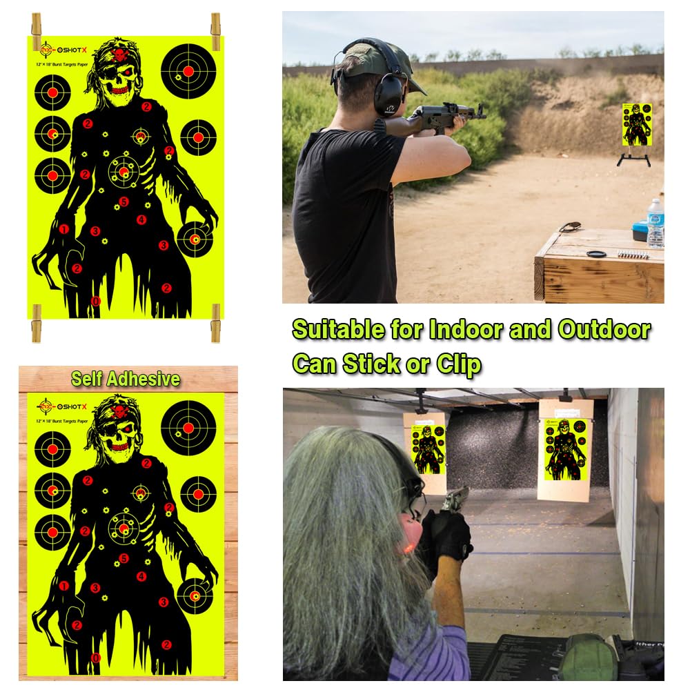 Shooting Splatter Targets - 12 x18 inch Reactive Self Adhesive ...
