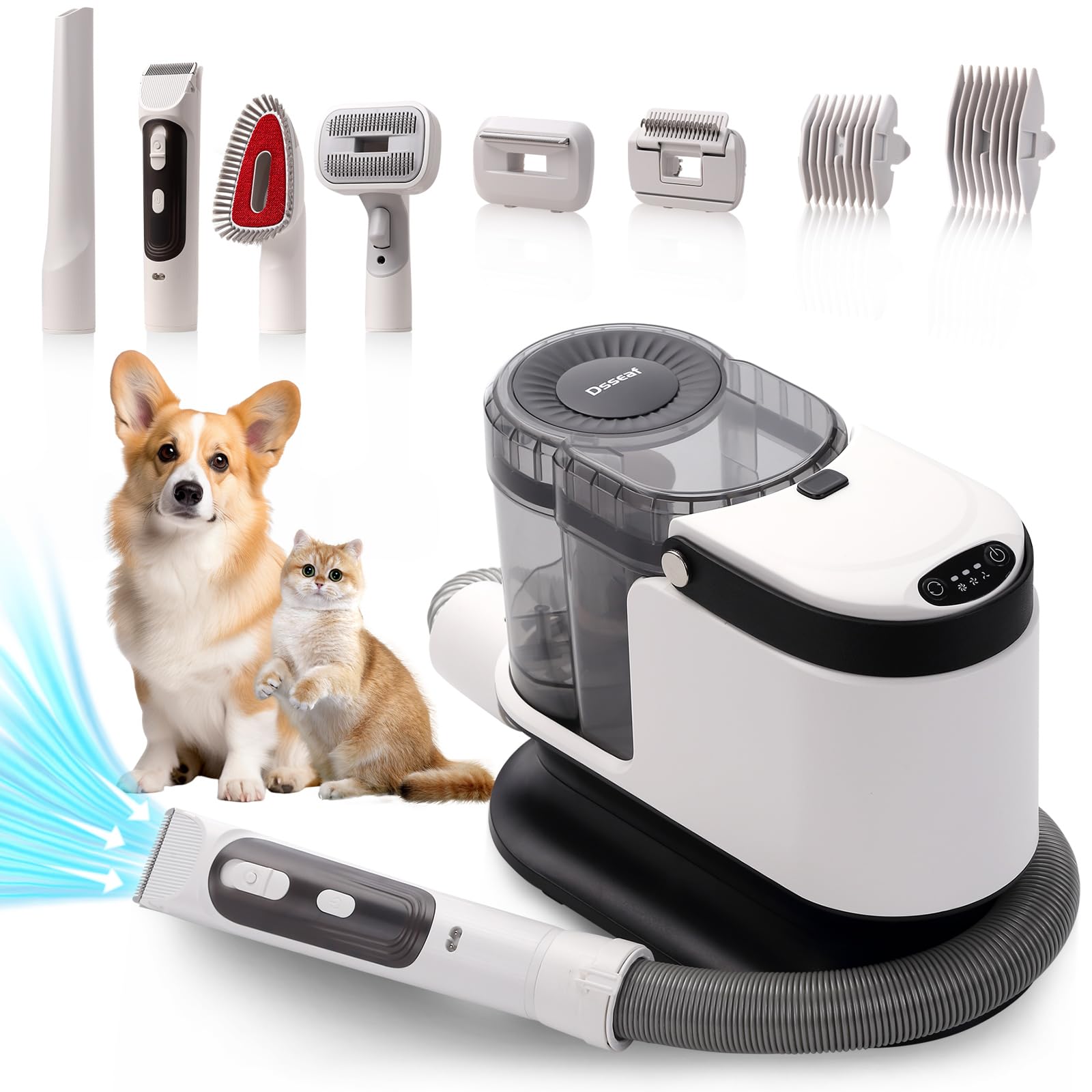 New Year Gifts Dog Grooming Kit, 8 in 1 Pet Grooming Kit Grooming ...