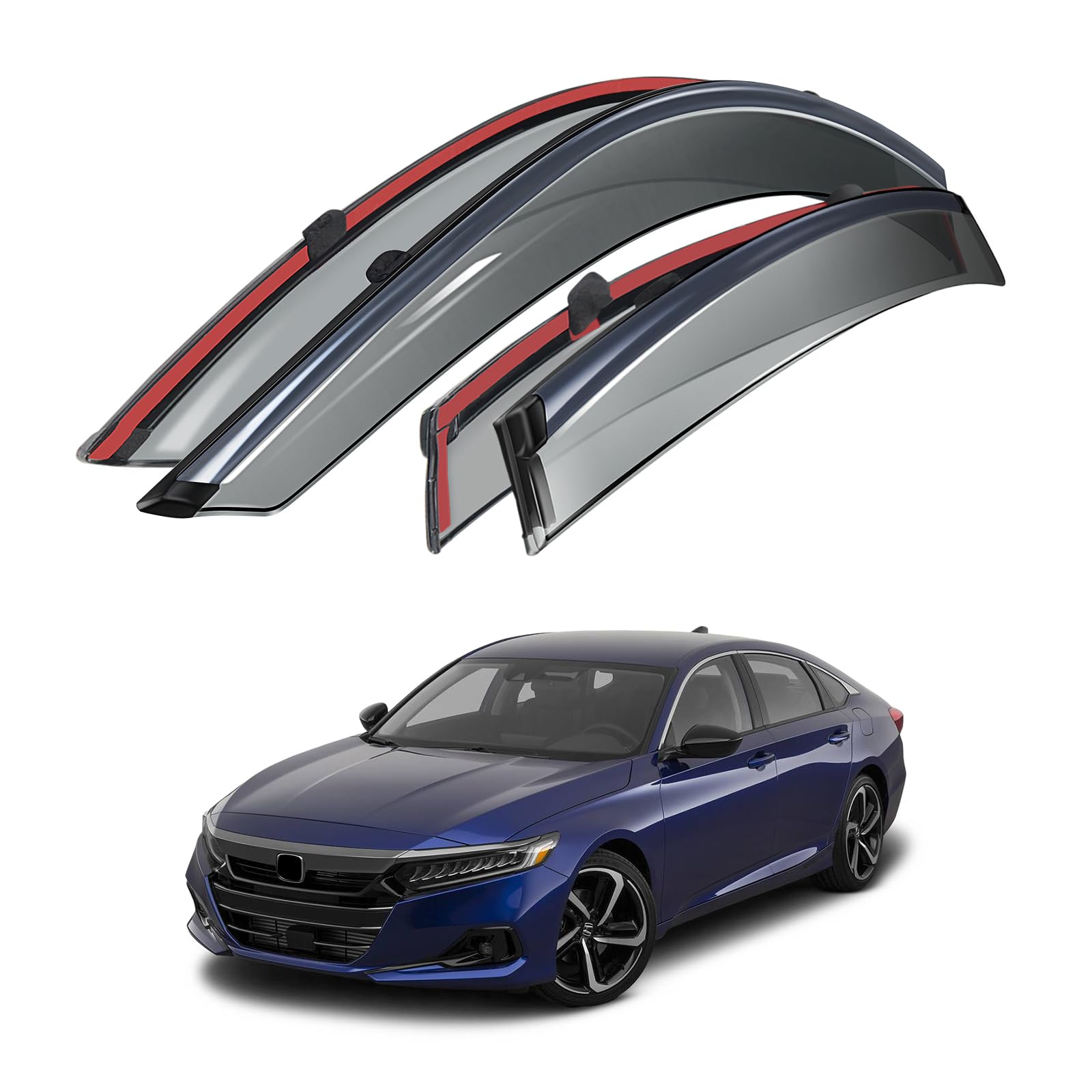 Snapklik.com : Sze Rain Guards Side Window Deflectors Rain Out-Channel ...
