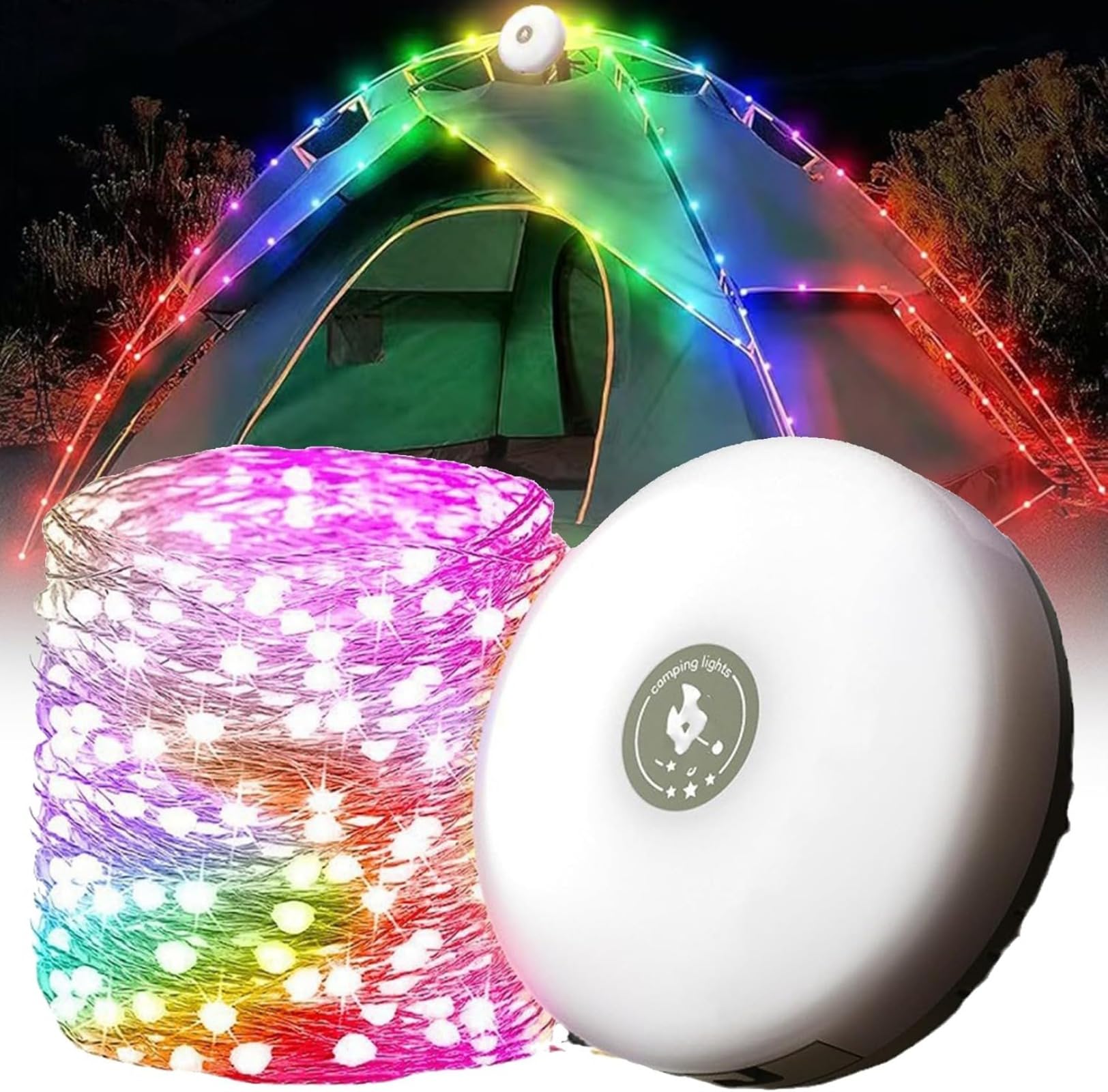 Glowmate 4 in 1 Camp Light, Retractable Camping String Lights ...