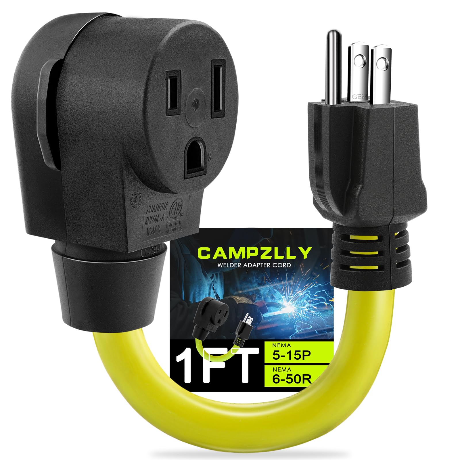 Snapklik.com : Welder Adapter Cord, Nema 5-15P Male To 6-50R Female ...
