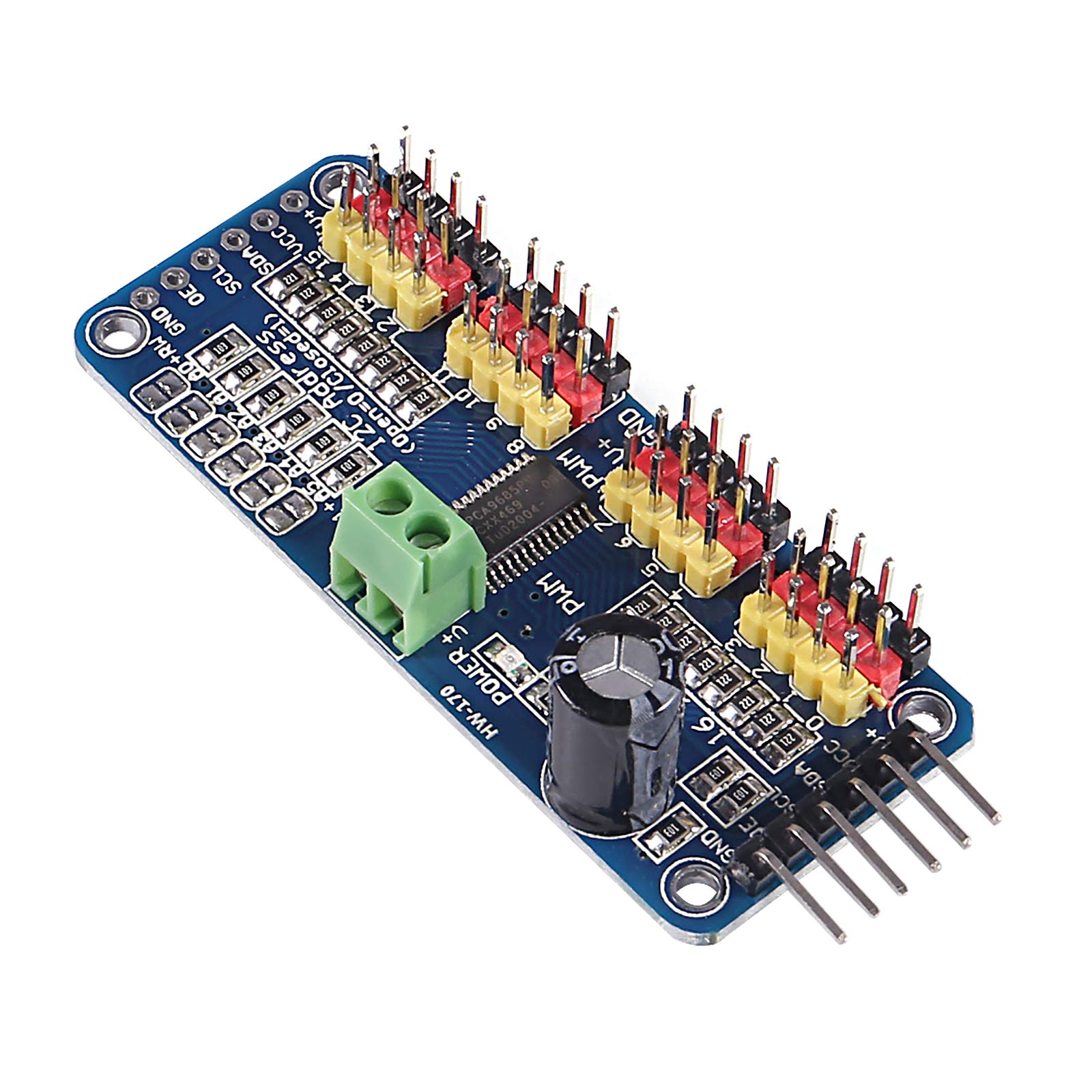 Snapklik.com : 2PCS PCA9685 16 Channel PWM Servo Motor Driver 12 Bit ...