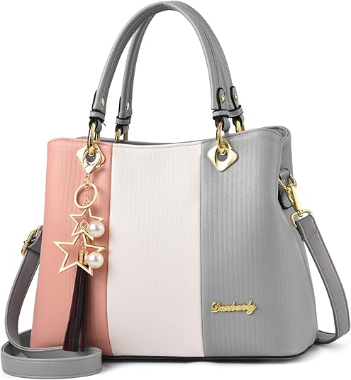 Amazon.com: BAG WIZARD Women Handbags Three-colors Assorted Design Top ...