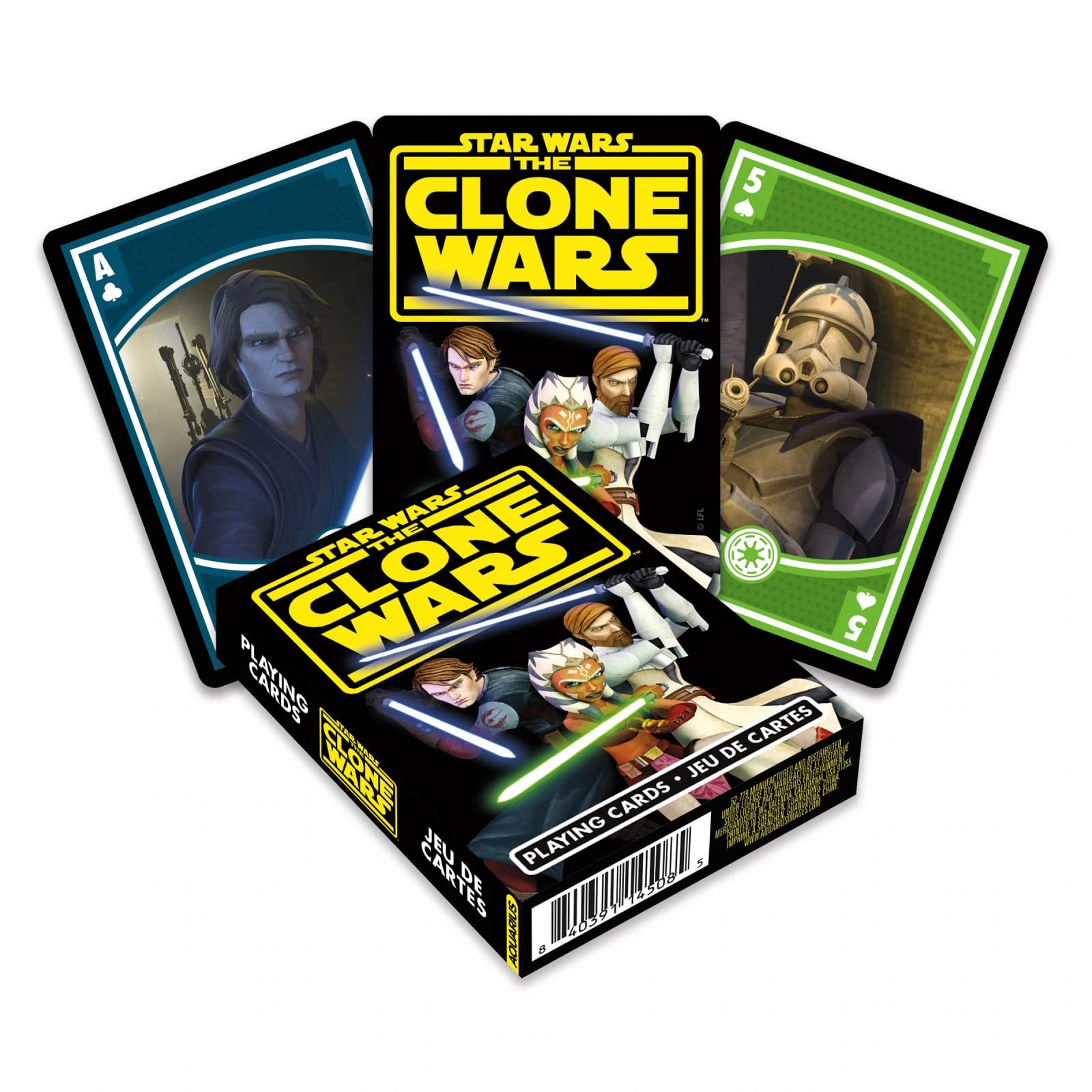 Amazon.com: AQUARIUS Star Wars Playing Cards - The Clone Wars Themed ...