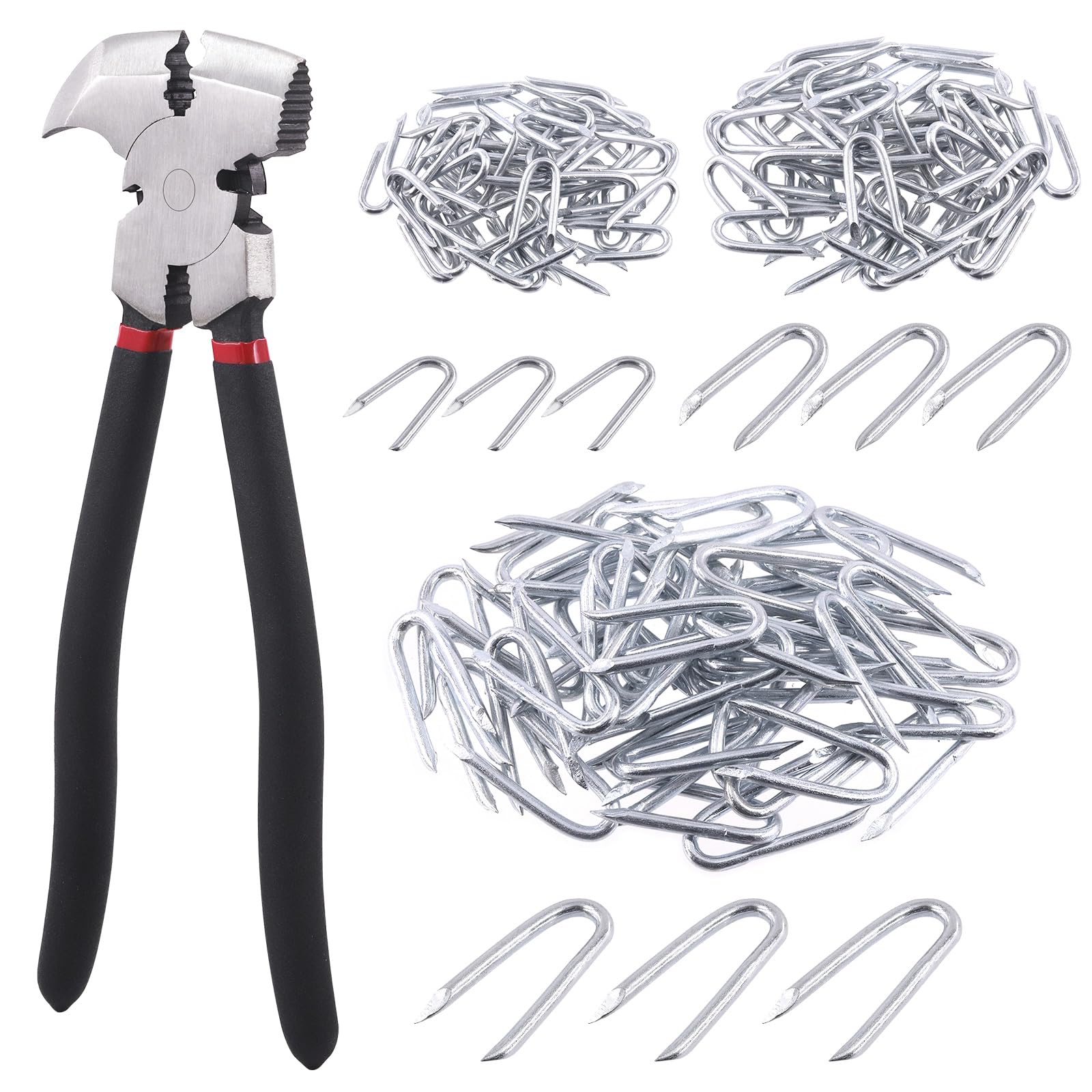 Snapklik.com : Keadic 151Pcs Galvanized Steel Wire Fencing Staples ...