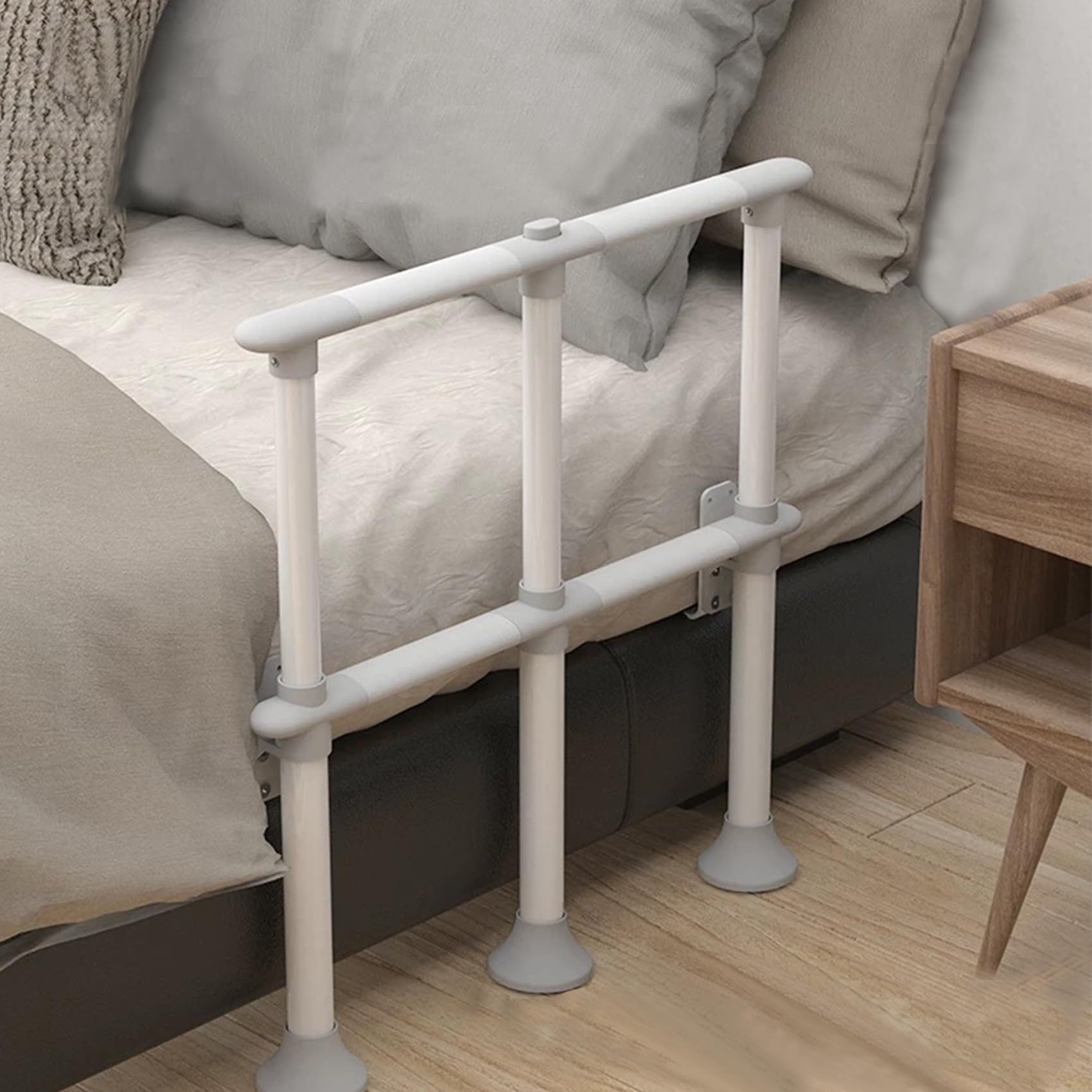 Amazon.com: Bed Rails for Elderly, Bedside Assist Bar with Support Legs ...