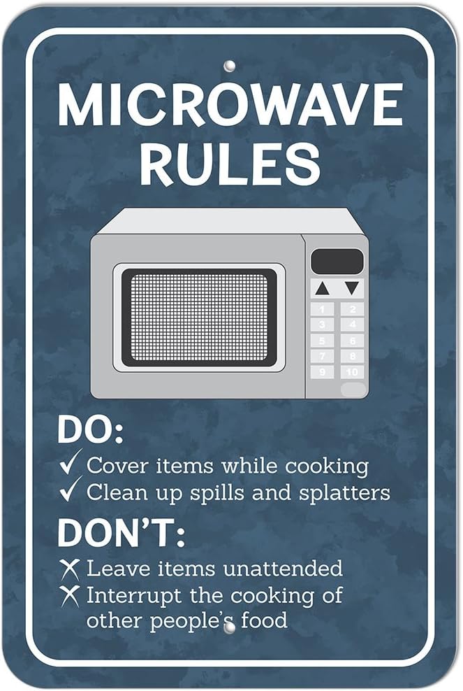 Amazon.com: Andaz Press 4 Pack 4x5 Bathroom and Kitchen Rules Sign ...