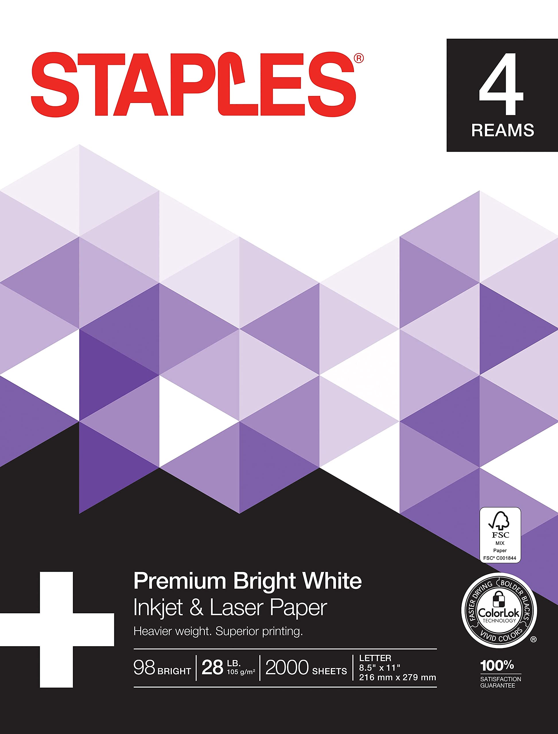 Bright White Inkjet Paper Staples HP Bright White Inkjet Paper 610 Mm