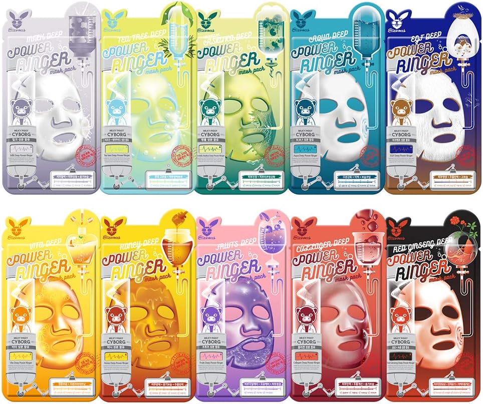 Amazon.com : Elizavecca Deep Power Ringer 10 Type Mask Packs ...