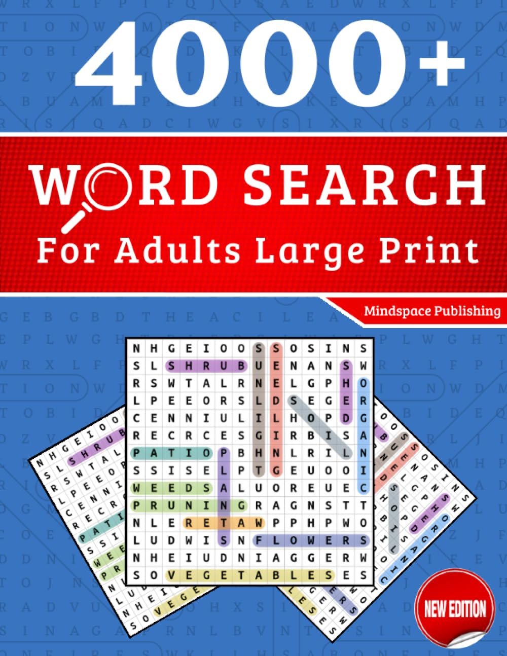 Amazon.com: Word Search for Adults Large Print: Word Search Puzzle ...