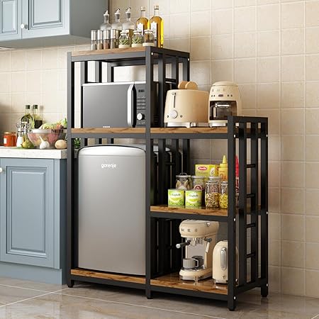 Amazon.com - FOLREBAS Kitchen Bakers Rack,6-Tier Utility Coffee Bar ...