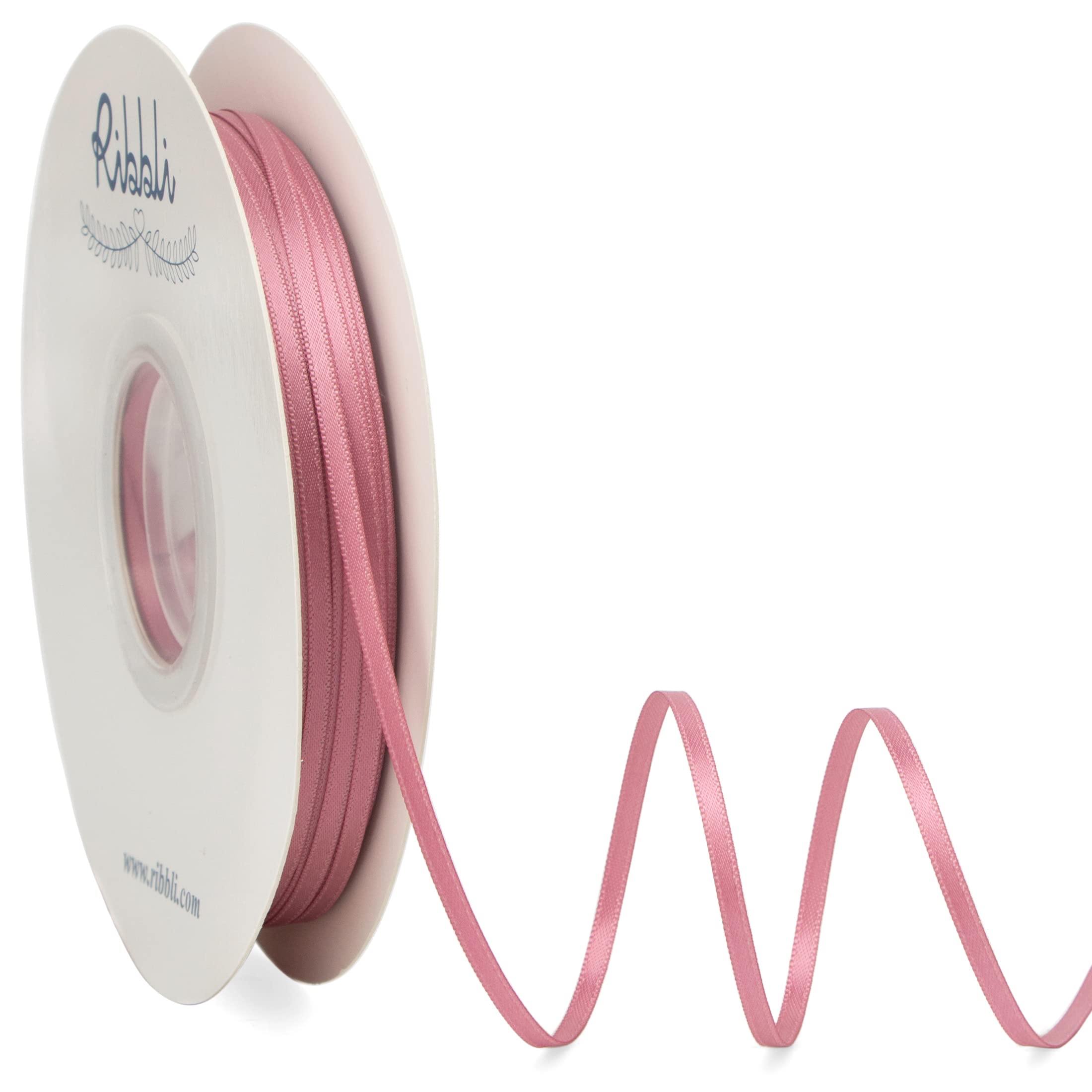 Snapklik.com : Satin Ribbon 1/8 Inch X Continuous 100 Yards, Thin Mauve ...