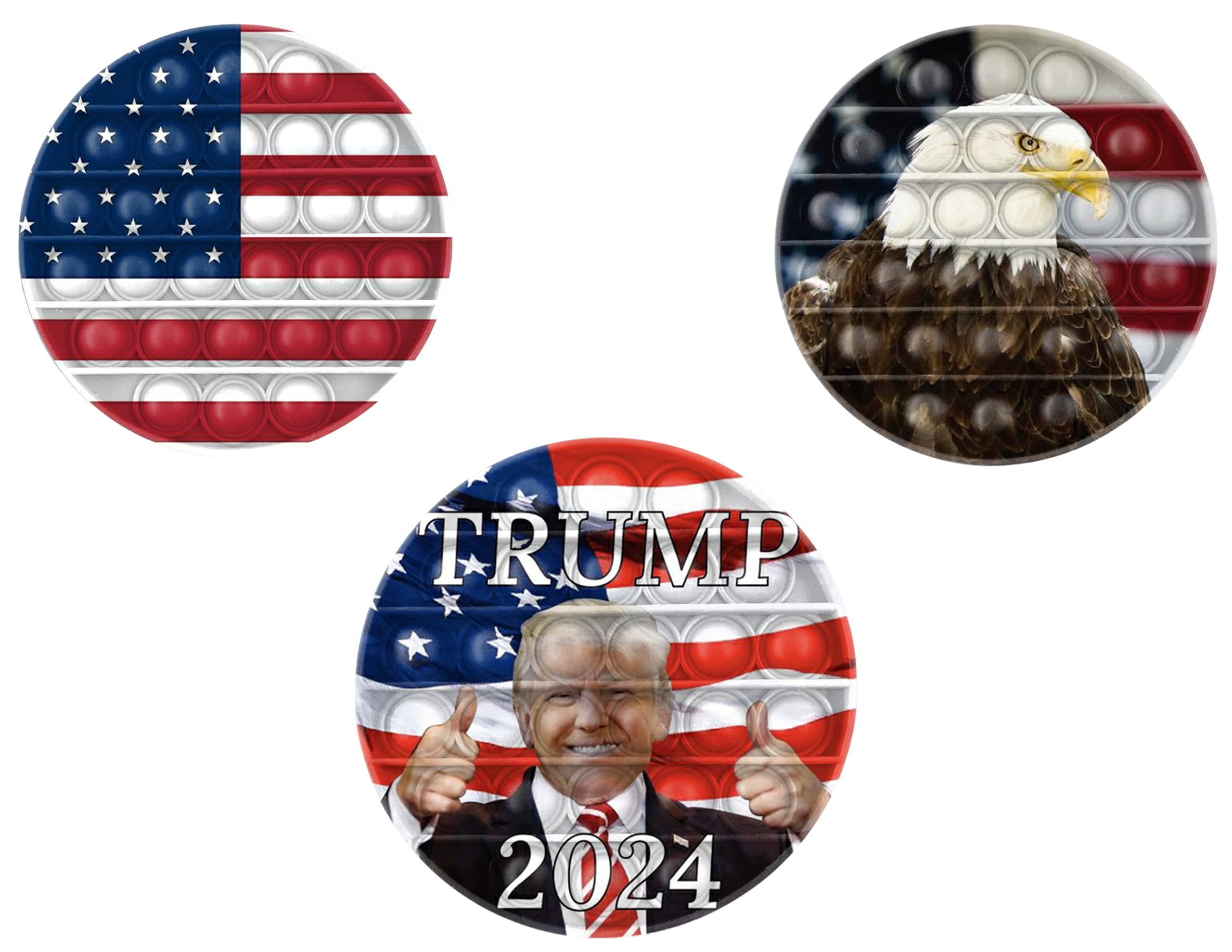 Buy Pop Donald Trump Fidget Toy Game (3-Pack) American Eagle Push ...