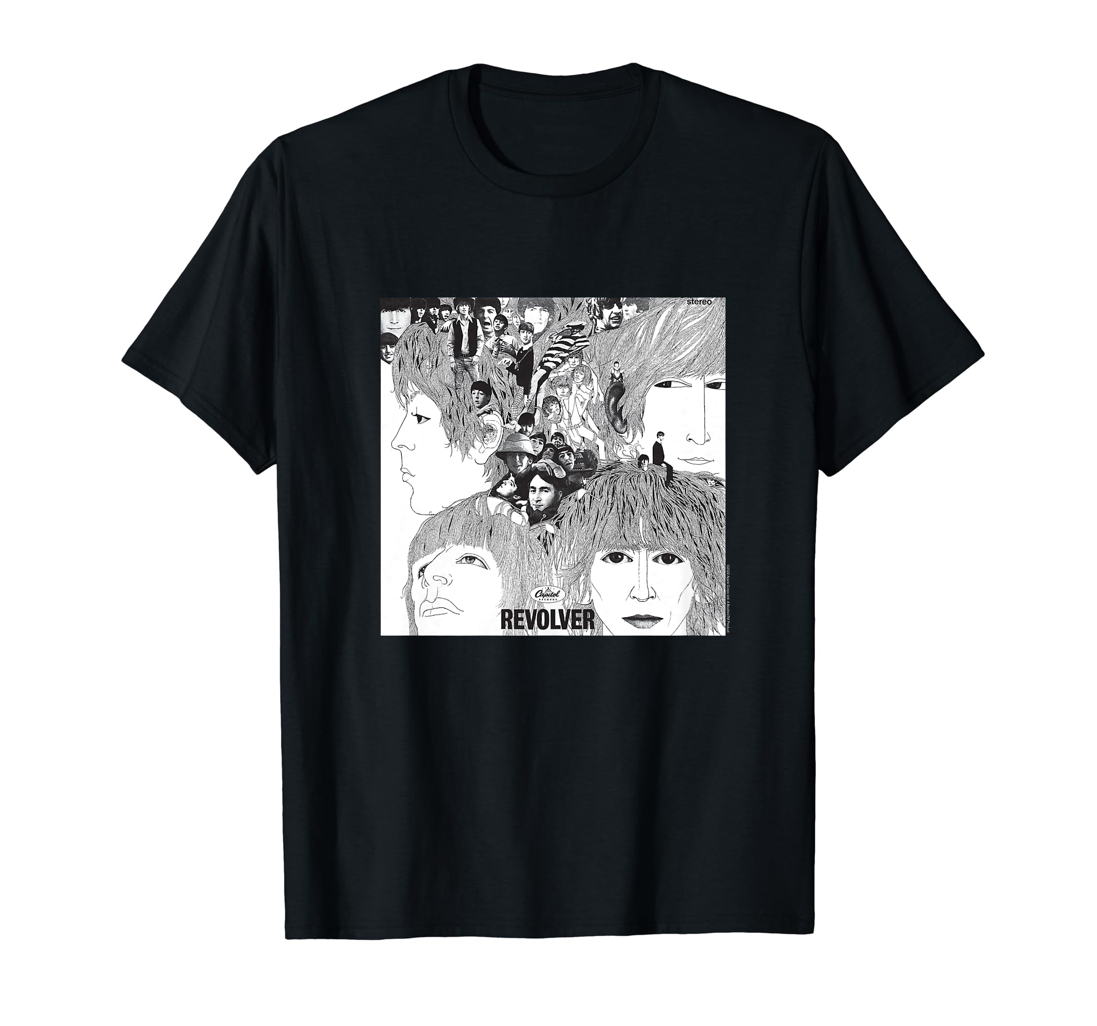 The Beatles - Revolver Album Cover T-Shirt : Amazon.co.uk: Fashion