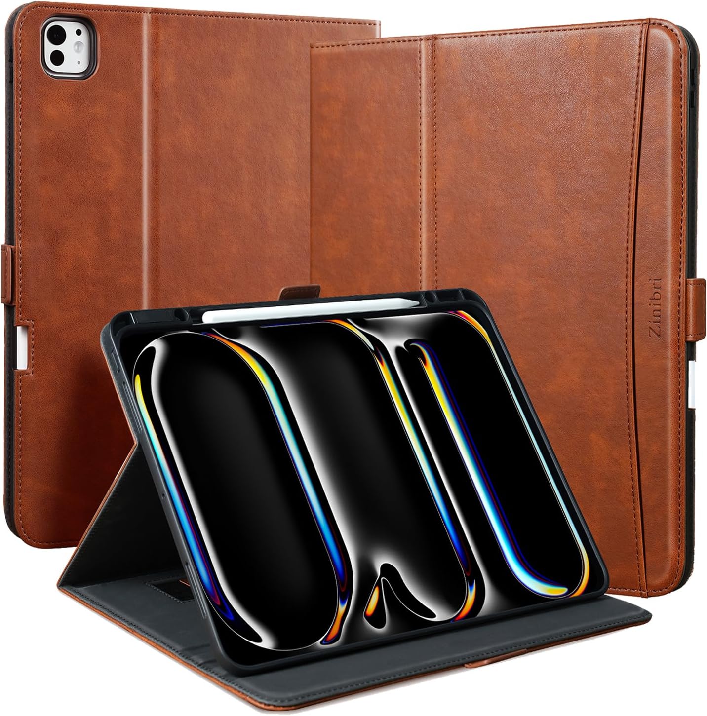 Amazon.com: Zinibri Handcrafted Case for iPad Pro 13 Inch 2024 M4 A2925 ...