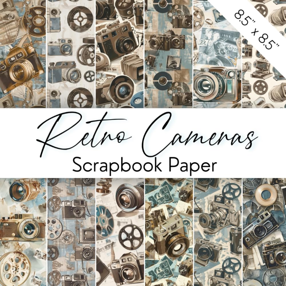 RETRO CAMERAS Scrapbook Paper: Decorative Scrapbooking Paper Inspired ...