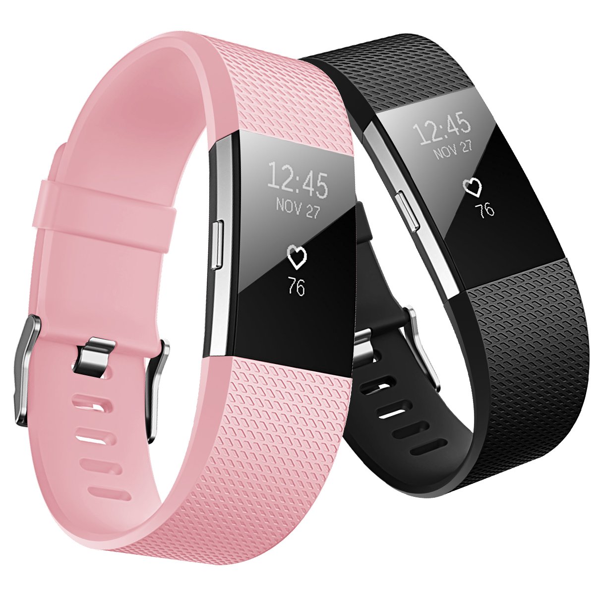 Amazon.com: Hanlesi Bands Compatible with Fitbit Charge 2, TPU Soft ...
