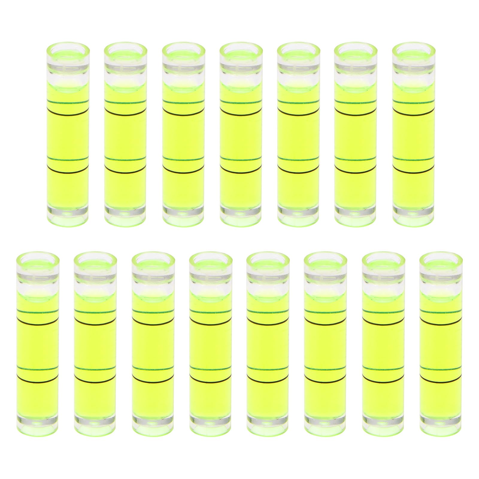 HARFINGTON 15pcs Small Cylindrical Bubble Level Vials 8x35mm PMMA Mini ...