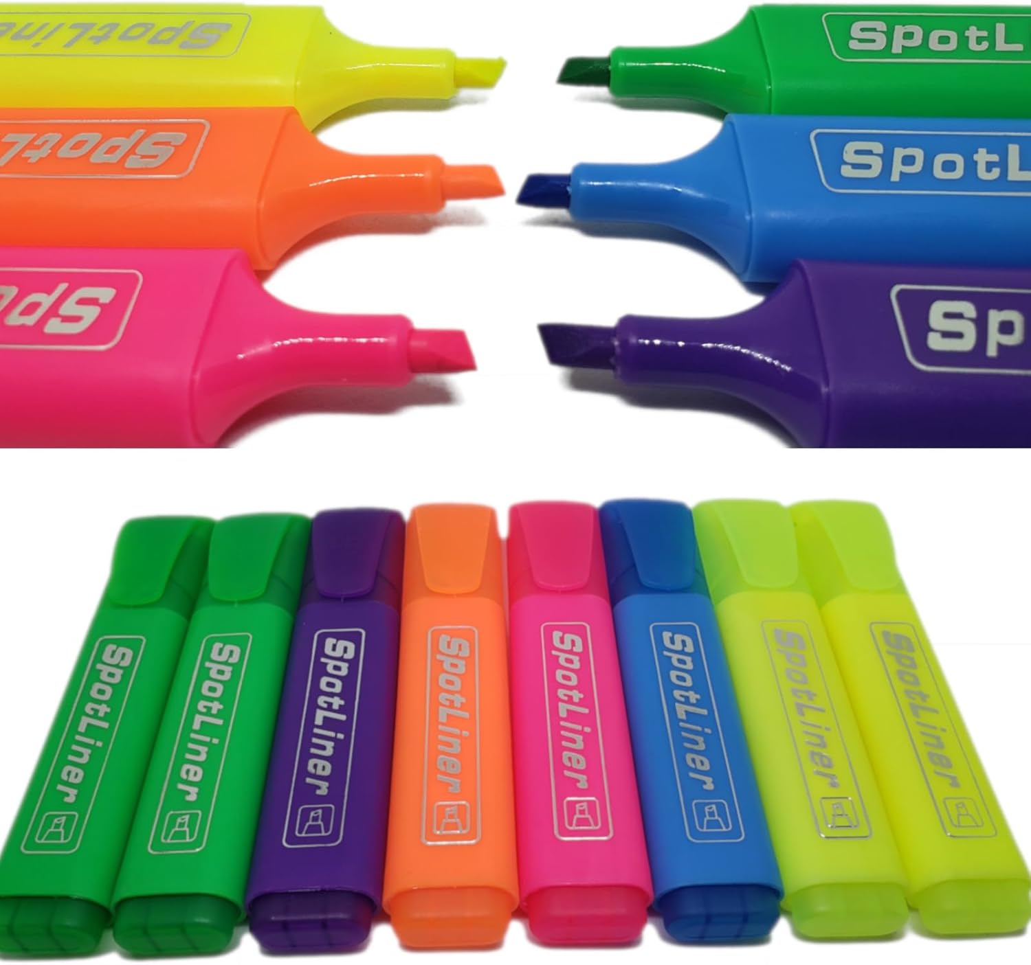 315 Supplies Highlighter Marker Pens 8-Pack Assorted Colours Chisel ...