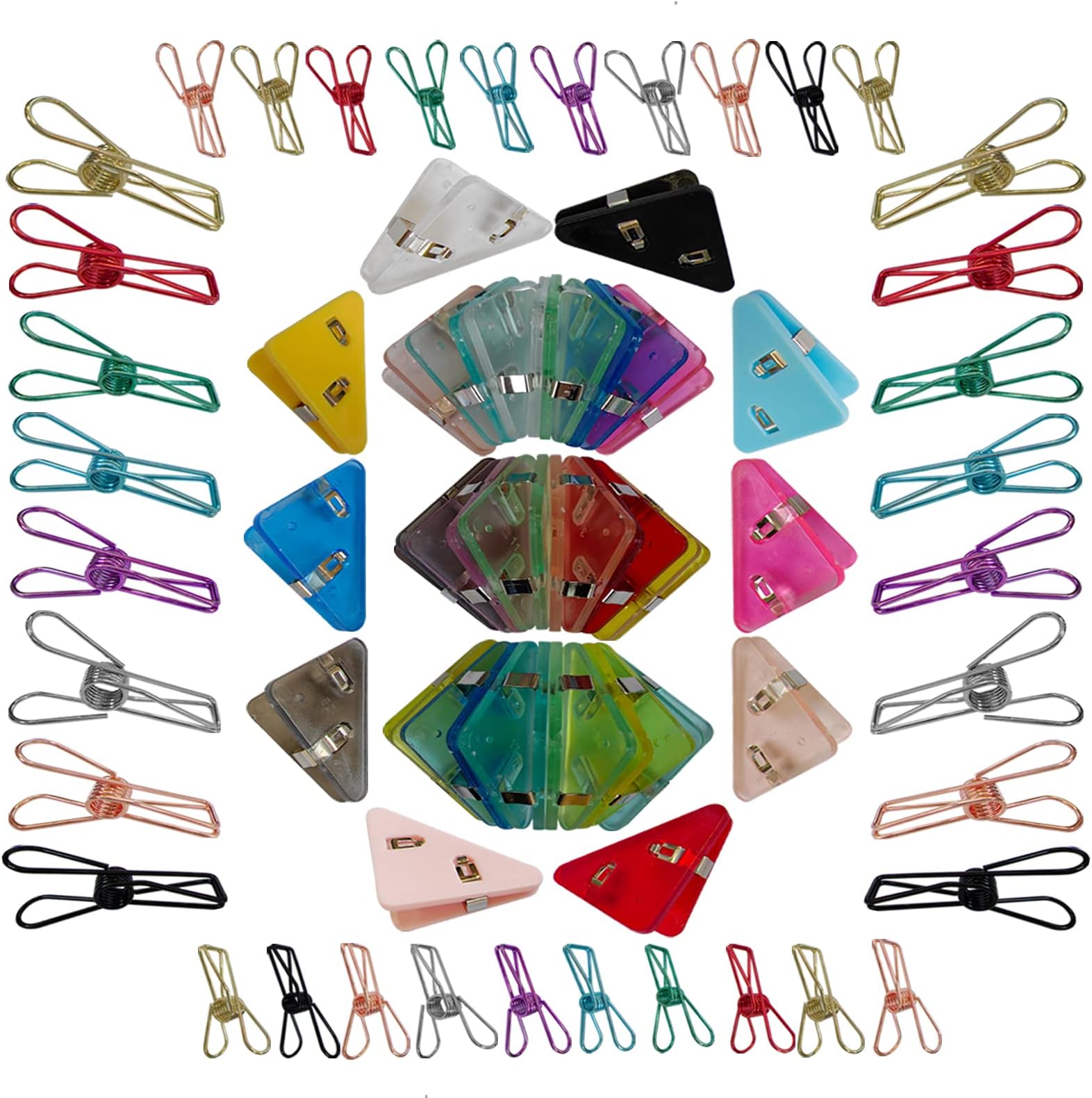 Amazon.com : 15 Pieces Corner Clip Triangle Folder Multipurpose Color ...