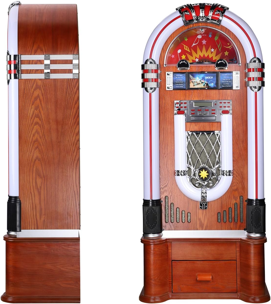 Amazon.com: APPMILICENTEMAX Full-Size Floor-Standing Vintage Jukebox ...