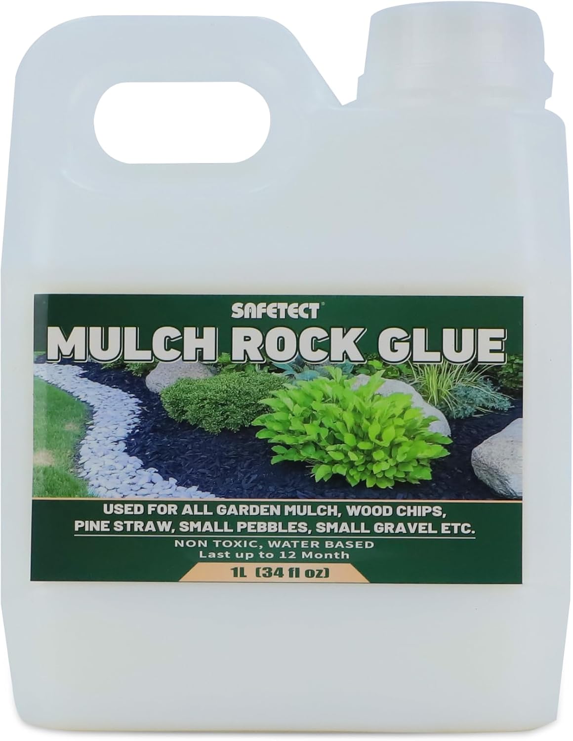 Amazon.com : Safetect Mulch and Rock Glue for Landscaping Pea Gravel ...