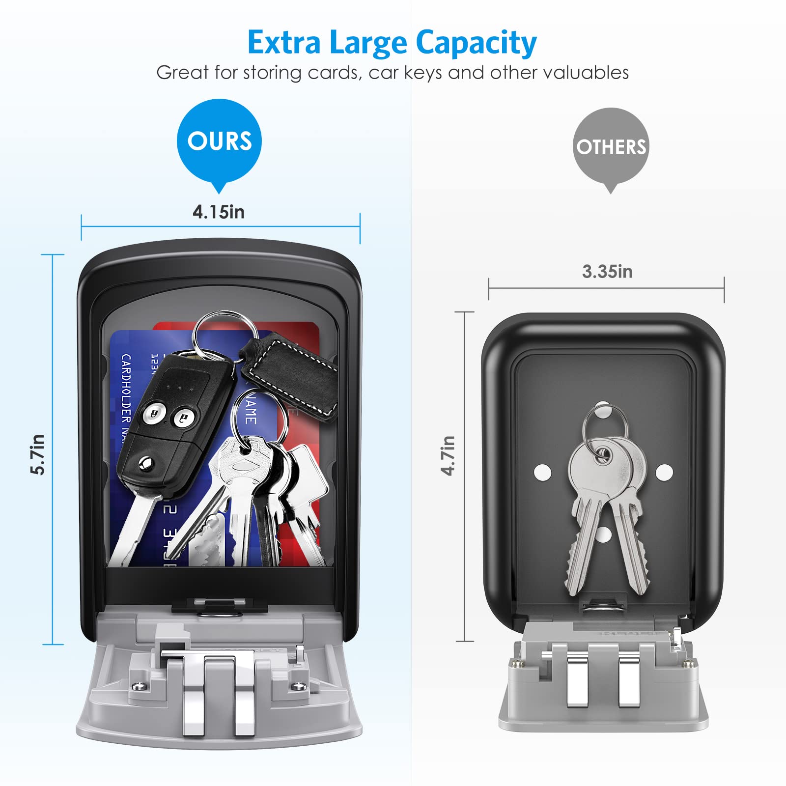 Snapklik.com : Key Lock Box Outside, Upgraded Lock Box For Keys Outdoor ...
